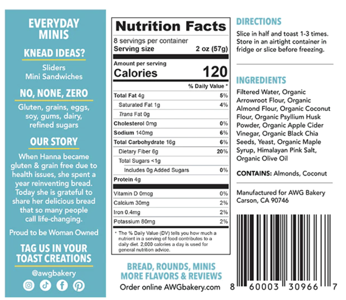 Three Stone Hearth. AWG Bakery Everyday Minis (Frozen)